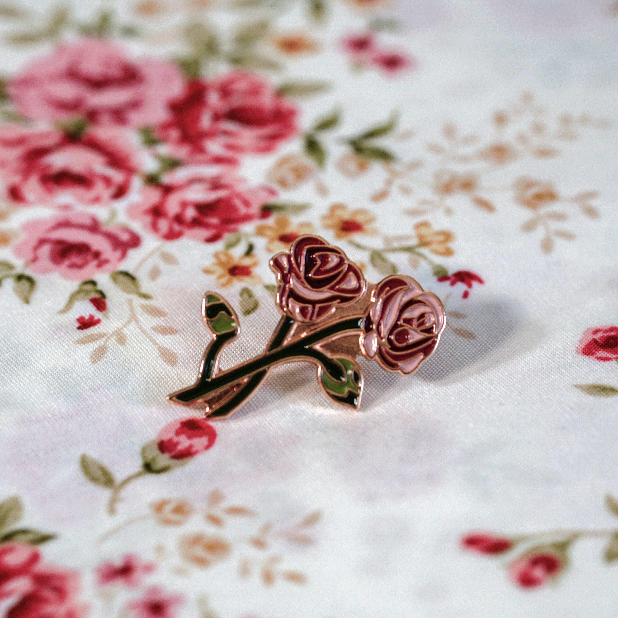 Rose Enamel Pin – Sherry Iris